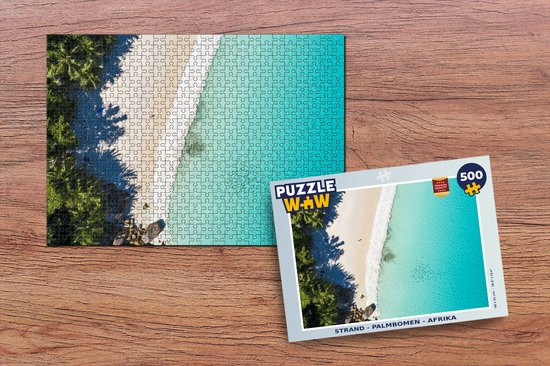 Puzzel Strand - Palmbomen - Afrika - Legpuzzel - Puzzel 500 stukjes ...