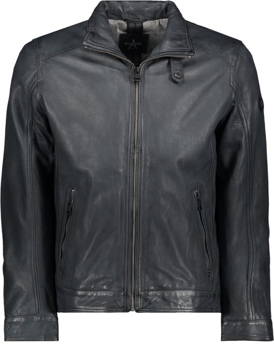 Donders Jas Leather Jacket 52318 790 Blue Night Mannen Maat - 56 | bol
