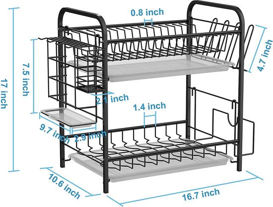 Keuken Afrdruiprek – Keuken Accessoires – Droogrek voor Afwas | bol