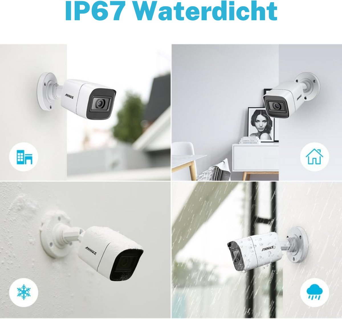 Thuys Buitencamera 4 Stuks - Buiten Camera met Nachtzicht - Groothoeklens 4K Kwaliteit... | bol.com