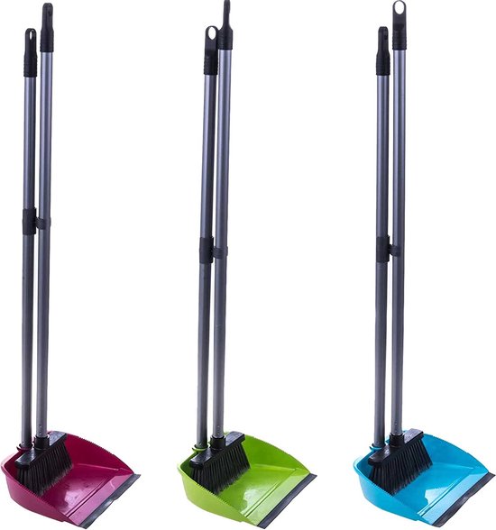 SIDCO Veegset met lange steel schop blik blik blik stoffer handveger ...