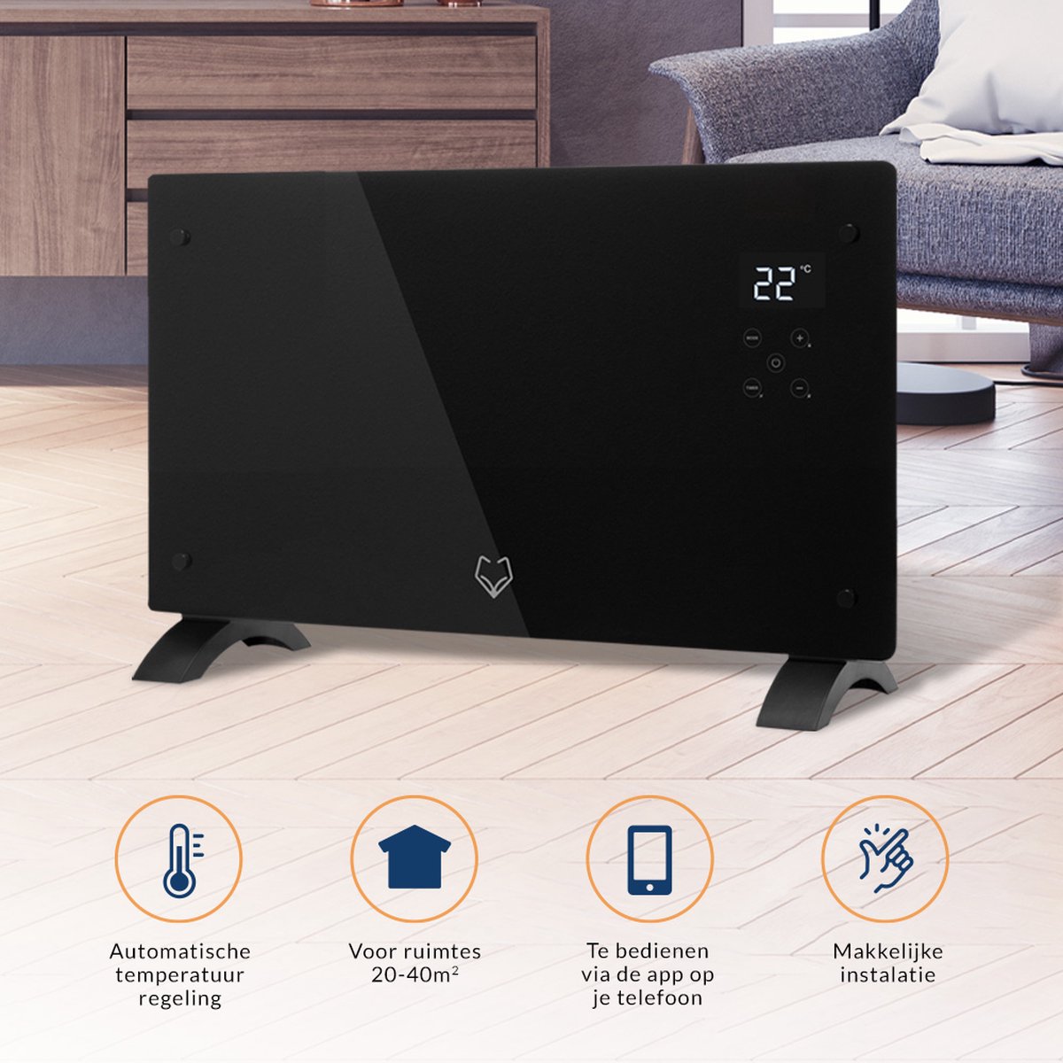 MegaFox - Panneaux chauffants avec WiFi - Chauffage électrique - 1500W ...