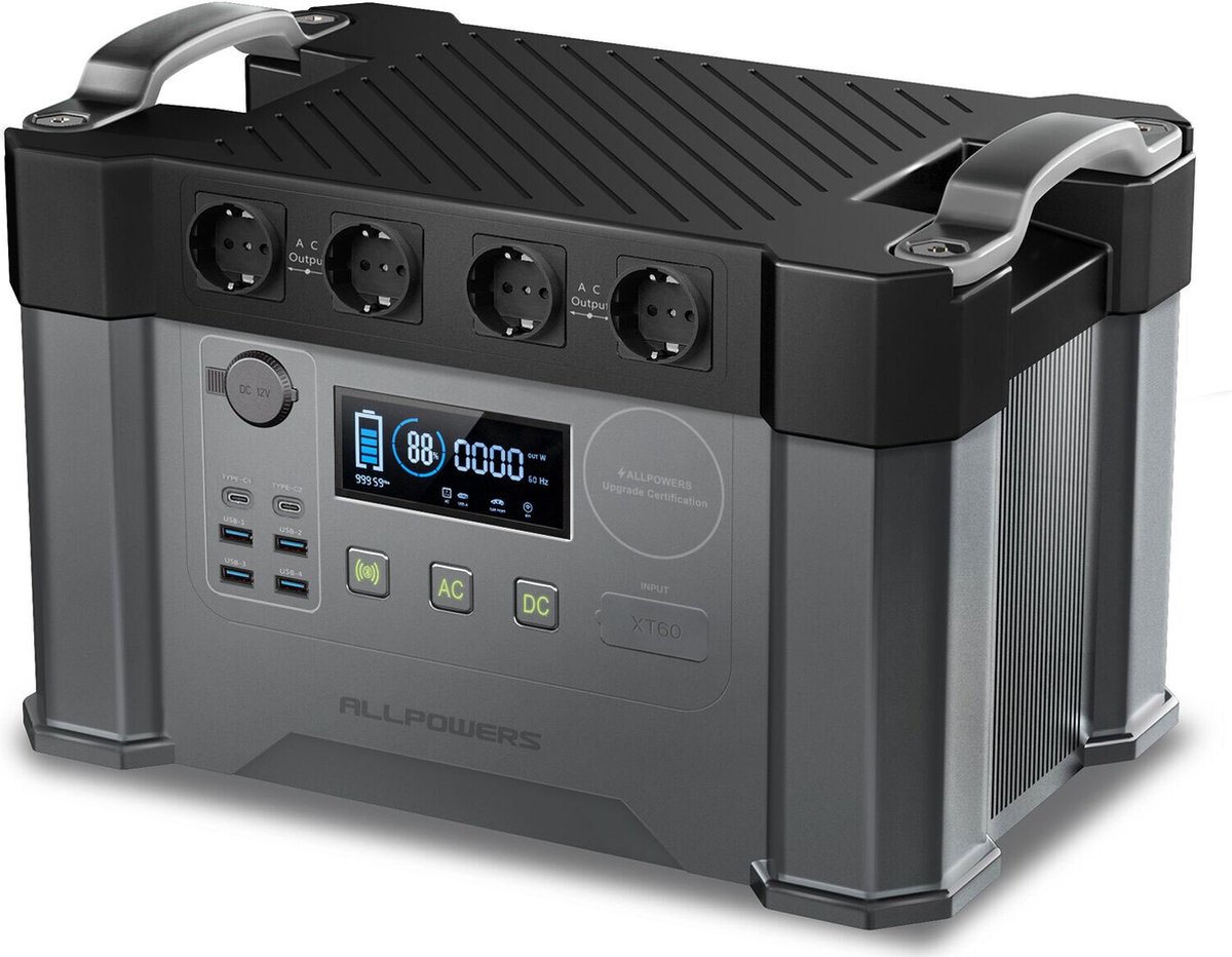 Allpower - S2000 1500Wh 2000W - Draagbare Power Station - 110V - 230V ...