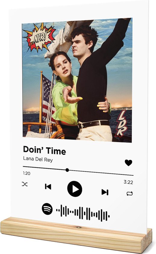 Songr Spotify Muziek Bordje - Doin' Time - Lana Del Rey - 20x30 - Wit ...