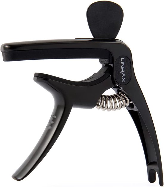 Linrax C1 Gitaar Capo, 3 in 1 Capodaster met Plectrum Houder en Bridge ...