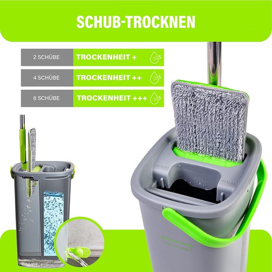 Dweil set compleet systeem - Mop set - vloerwisser | bol