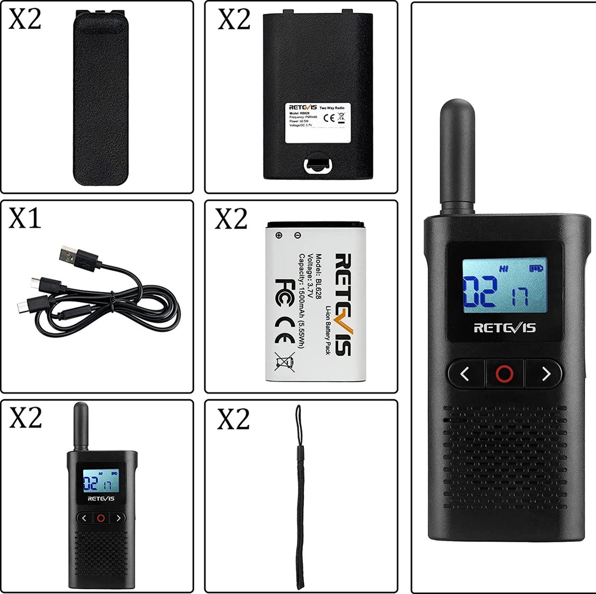 Retevis - portofoon - PMR446 - set van 2 stuks | bol.com