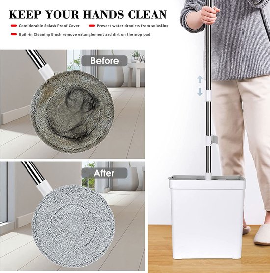 Dweil set compleet systeem - Mop set - vloerwisser | bol