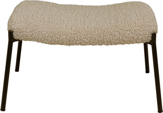 Artichok Rosemarie teddy poef beige - 61 x 41 cm | bol.com
