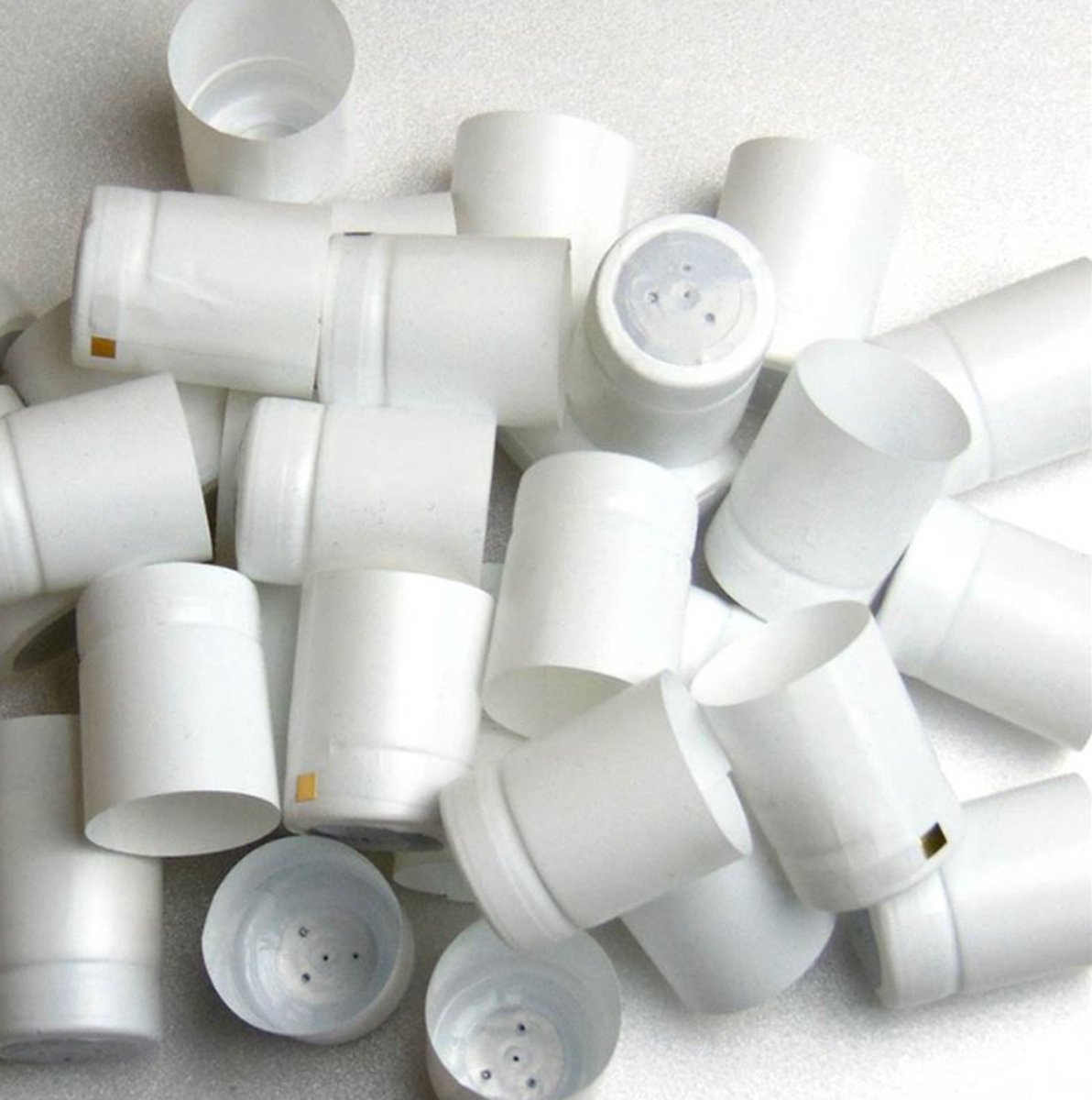 Ornina - 10 stuks wit krimpcapsule - wijn verzegeling | bol.com