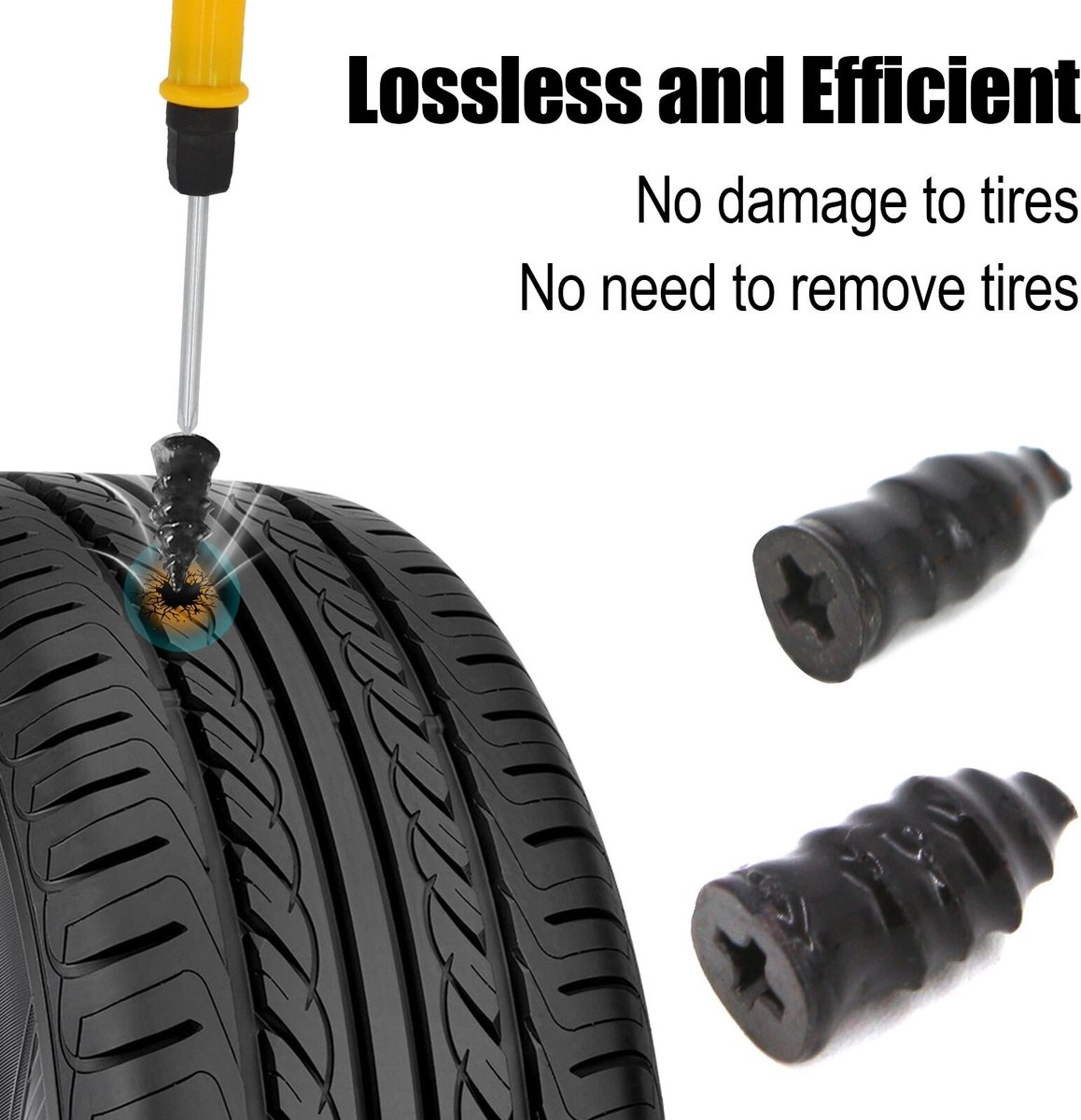 Autoband Reparatie Gereedschap Set met Rubber Strips en Rubberen ...