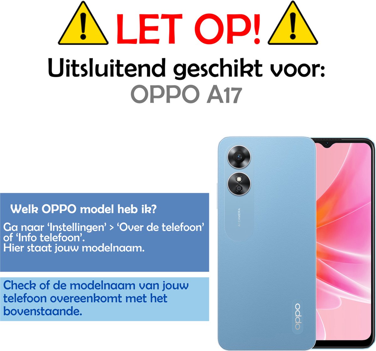 OPPO A17 Hoesje Book Case Hoes Wallet Cover - OPPO A17 Hoesje Bookcase ...