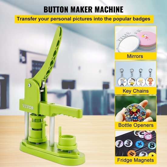 Vevor Button Maker - 25mm Badges - Badge Maker - Buttonmachine ...