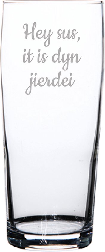 Bierfluitje gegraveerd - 19cl - Hey sus it is dyn jierdei | bol.com