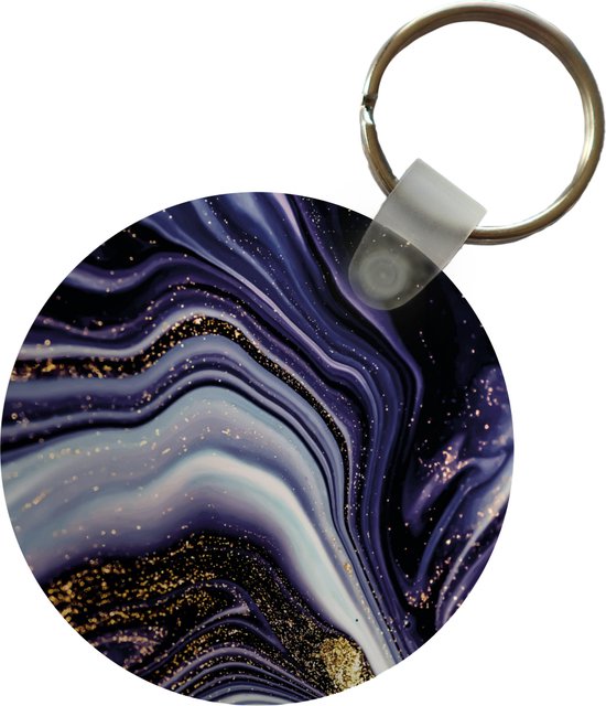 Sleutelhanger - Marmer print - Paars - Luxe - Marmer printlook ...