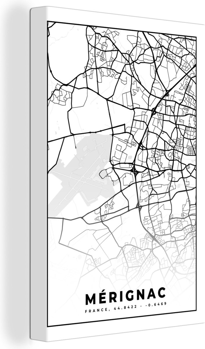 Tableau Peinture Mérignac - France - Plan d'Etage - Plan de Ville ...