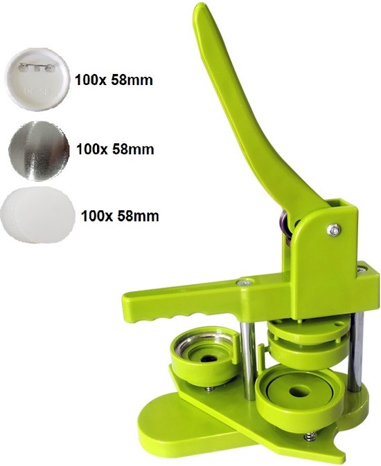 Button Maker Machine 58mm Buttons Zelf Maken Set Groen - kerstcadeau | bol