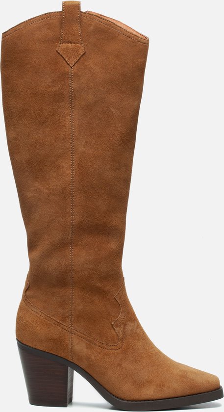 Ann Rocks Ann Rocks hoge laarzen Cognac Suede - Maat 41 | bol.com