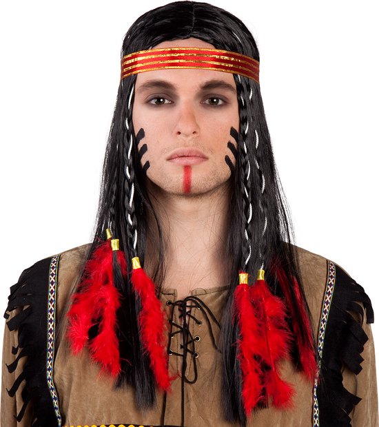 Boland - Pruik Cheveyo Zwart - Vlechtjes - Lang - Mannen - Indiaan ... Boland - Pruik Cheveyo Zwart - Vlechtjes - Lang - Mannen - Indiaan ...