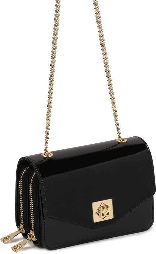 Kleine gelakte handtas aan een ketting | bol.com