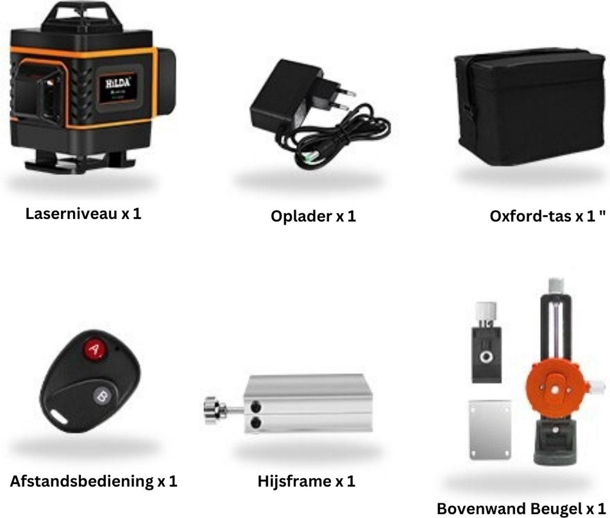 LooMar Laser Waterpas - Zelfnivellerende Kruislijnlaser 16 Lijnen - 360 ...