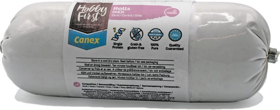 Hobby First Canex High Protein Roll Eend 400 gr | bol