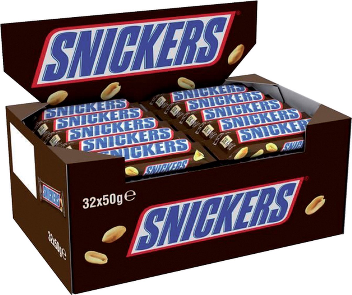 Barre de chocolat Snickers - 32 x 50 grammes | bol.com