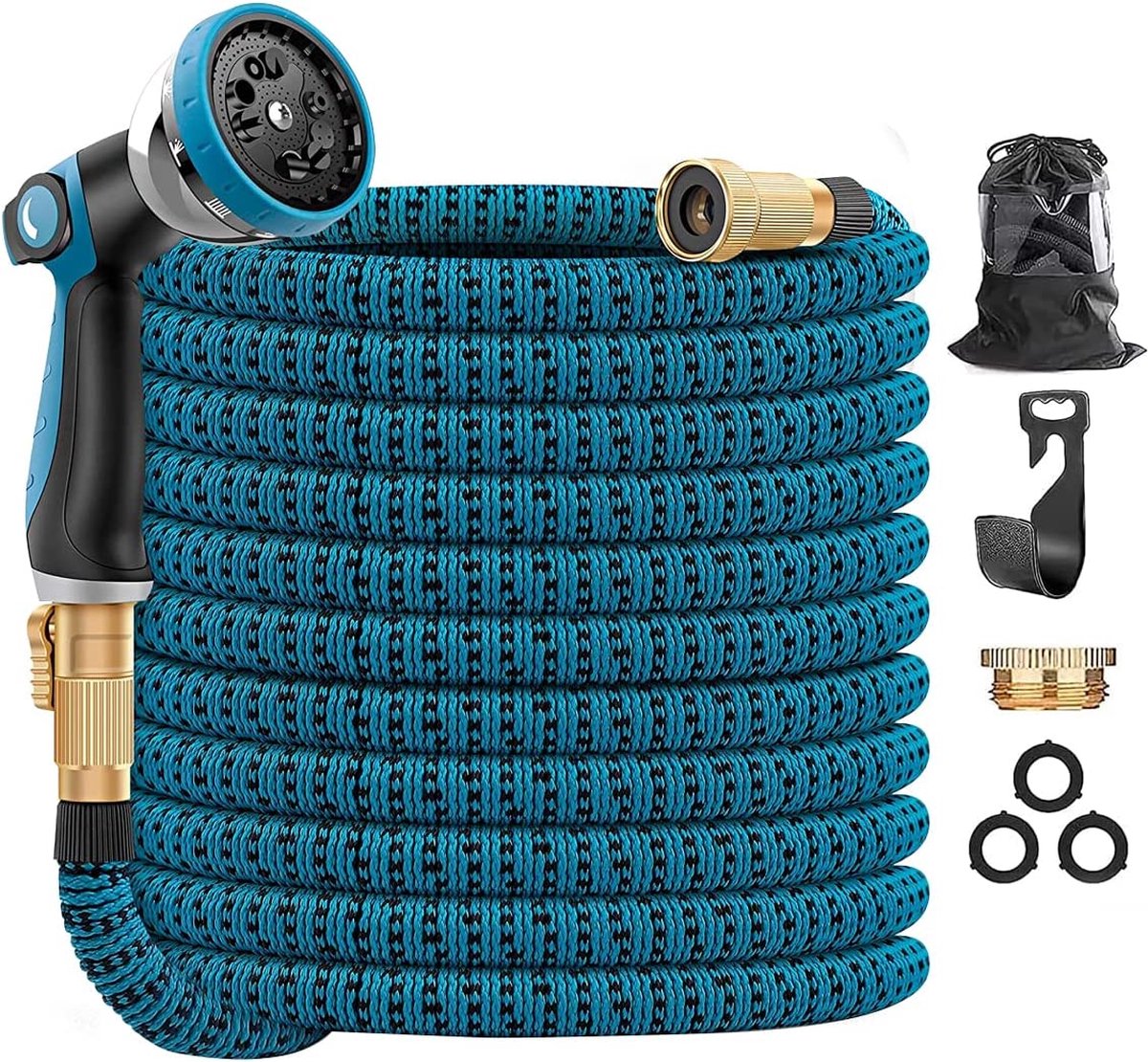 Tuinslang, uitbreidbare tuinslang, 100 voet lekvrije waterslang met 10 ...