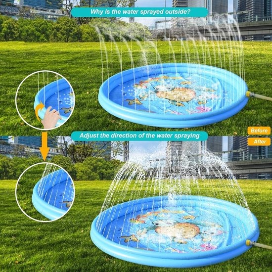 Watermat Turtle met sproeier | bol