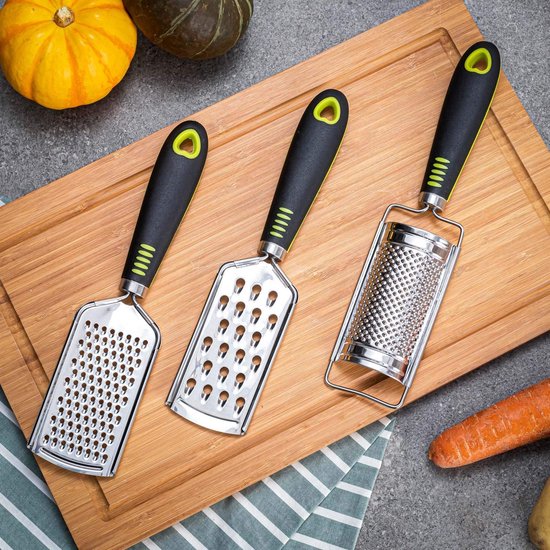 roestvrijstalen rasp met reinigingsborstel, fijne parmezaanse rasp en ...