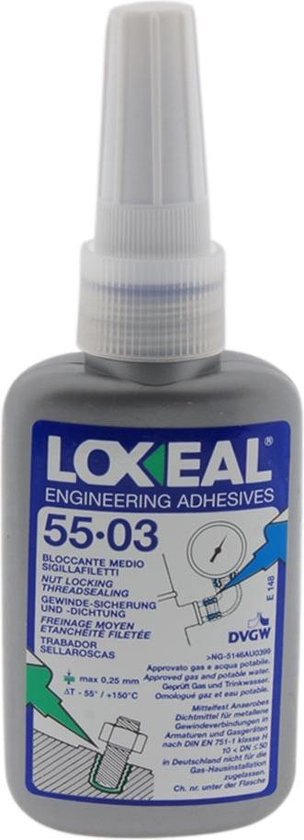 Schroefdraad afdichting Loxeal Blauw (50ml) - 5503050LOXEAL | bol