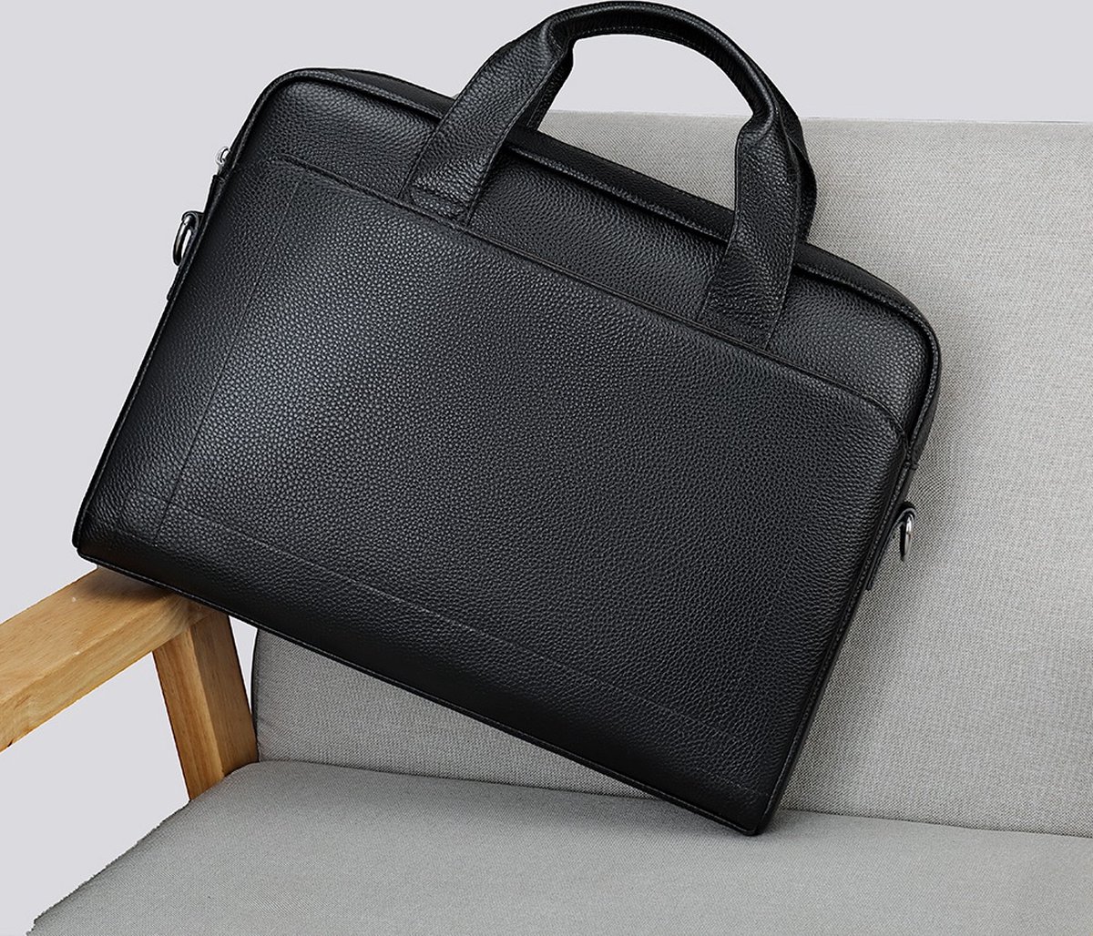 Laptoptas 15 6 inch - Leren laptoptas - Aktetas - Waterdicht - Handtas ...