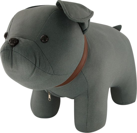 DKNC - Kruk hond van stof op voet - 55x27x30cm - Groen | bol.com