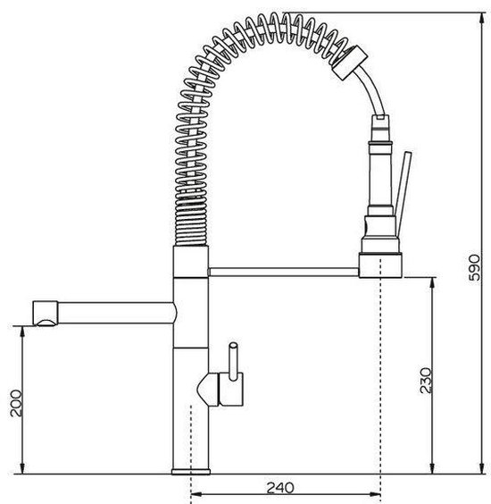 Boretti Vadena professionele keukenkraan Chroom | bol