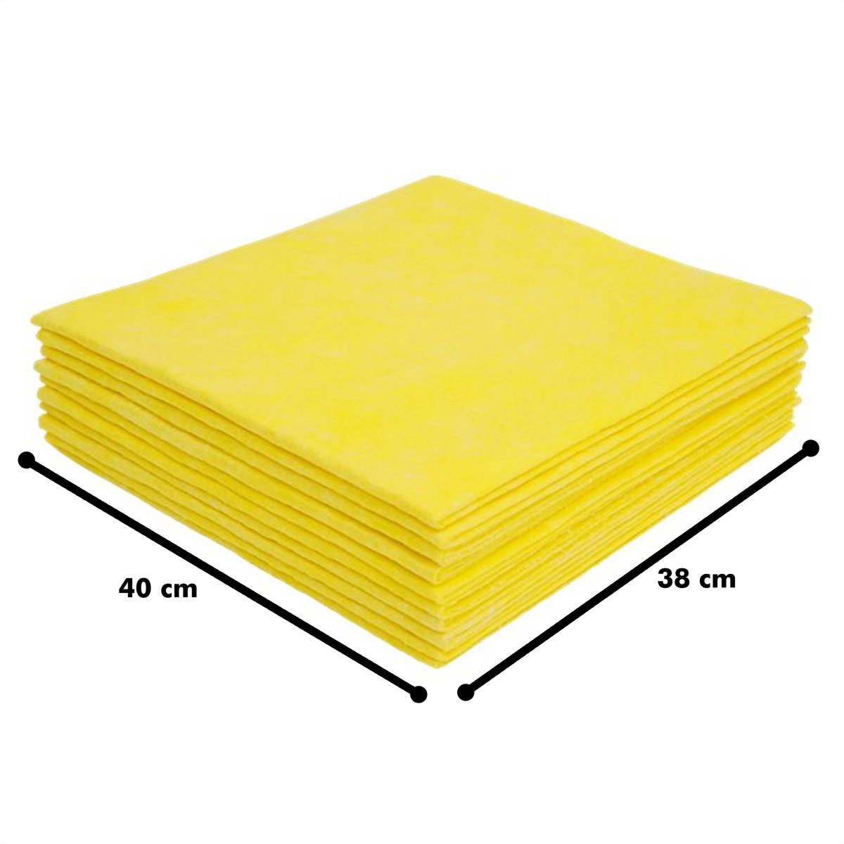 Lingettes ménagères rondes - 100 pièces - 38 x 40 cm - Jaune ...