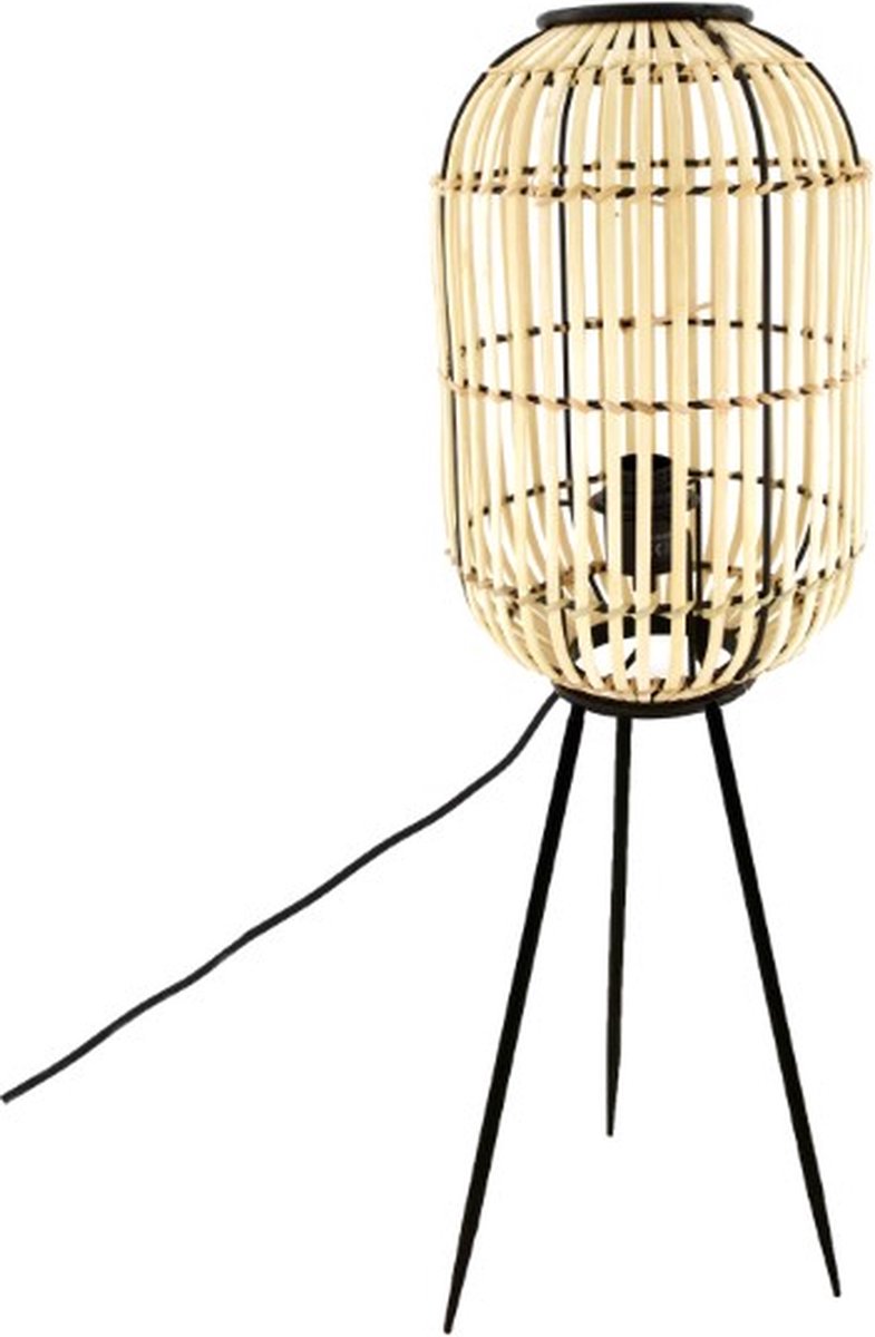 DKNC - Staande lamp bamboe - 30x30x97 cm - Natuurlijk | bol.com