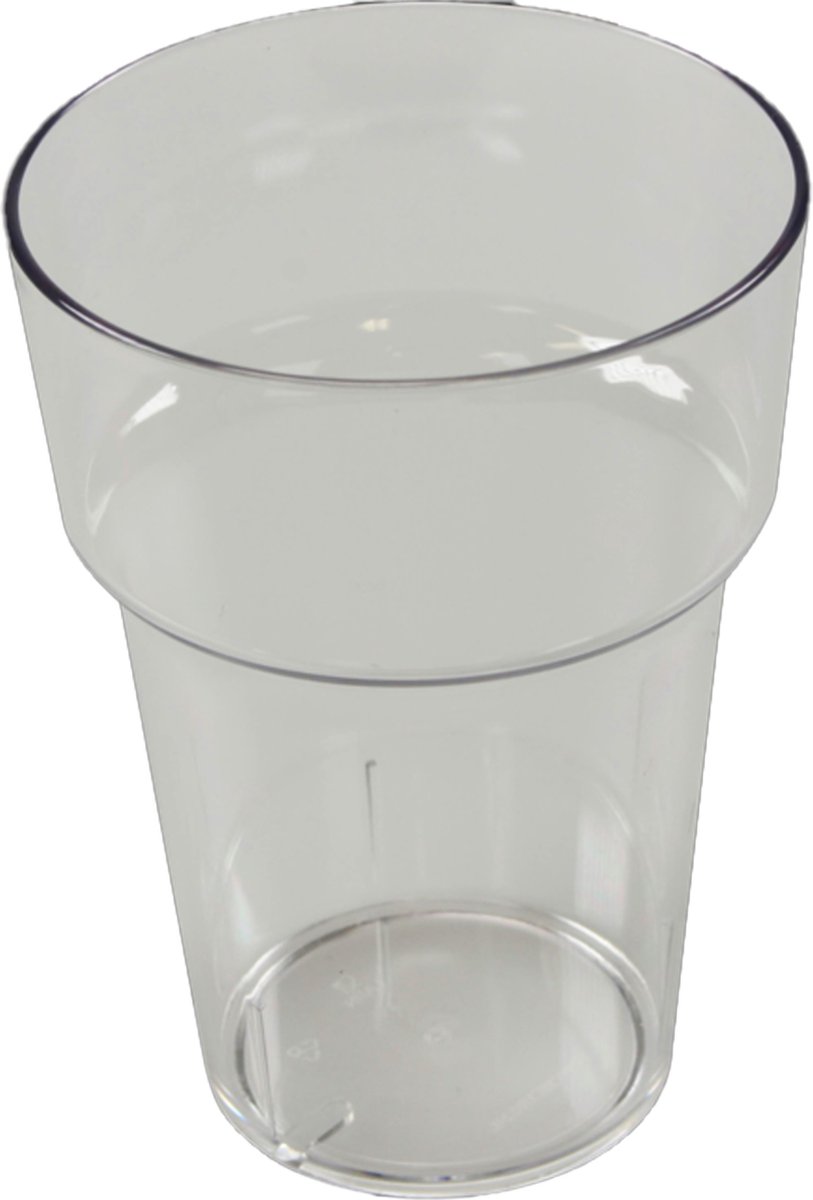 Depa bierglas - 6x - transparant - onbreekbaar kunststof - 280 ml - Camping/feest... | bol.com
