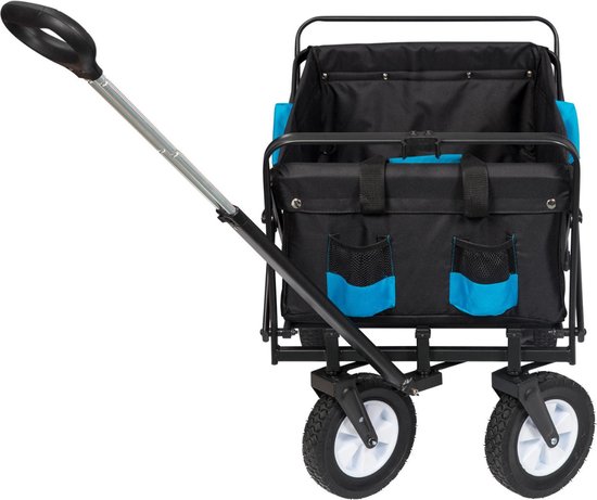 Opvouwbare Bolderkar/Bolderwagen - Tot 80 kg - 100L - Zwart/Geel | bol.com