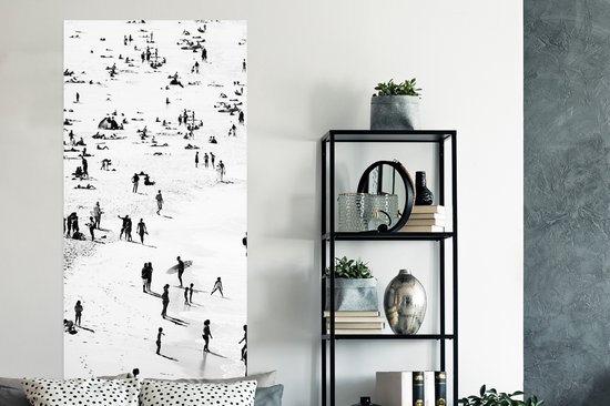 Strand - Zee - Mensen - Zwart wit | bol.com