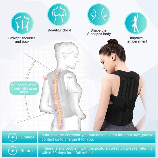 Lichaamshoudingcorrector lichaamshoudingcorrector ondersteuning mannen ...