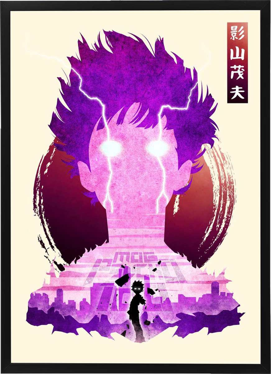 Mob psycho 100 poster inclusief lijst (50x70) cm | Anime Poster | Hoge ...