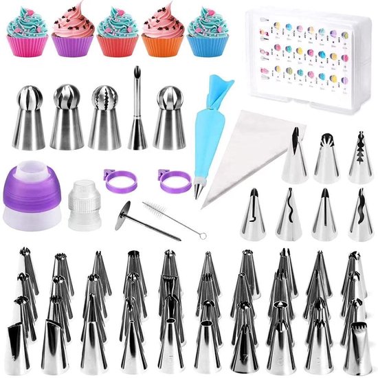 95 Stuks Piping Nozzles Set Russische Piping Tips, Roestvrijstalen ...