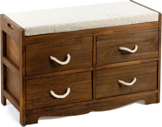 Meuble de rangement avec kussen - entrée - Bois - Banc d'entrée - Banc ...