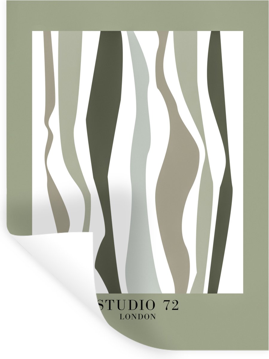 Muurstickers - Sticker Folie - Studio 72 - Lijnen - Groen - Tinten ...