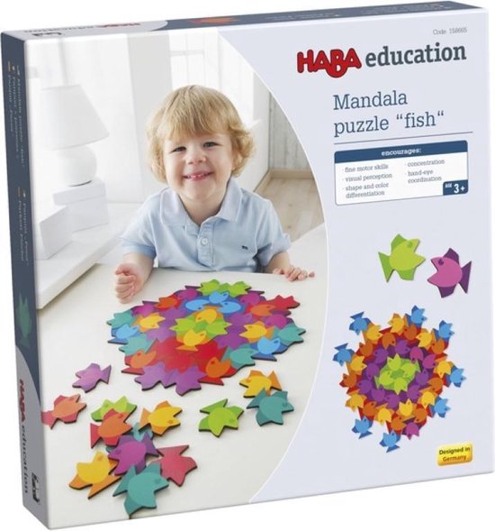 Haba Education - Mandala Puzzle Fish | bol.com