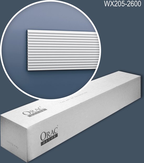 Orac Decor WX205-2600-box MODERN TRACK 1 doos 8 stukken 3d muurpaneel aan beide zijden... | bol.com
