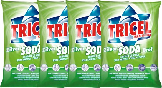 Tricel Zilversoda Grof - Silver Soda kristallen reiniger - Ontvet - 4x1 ...