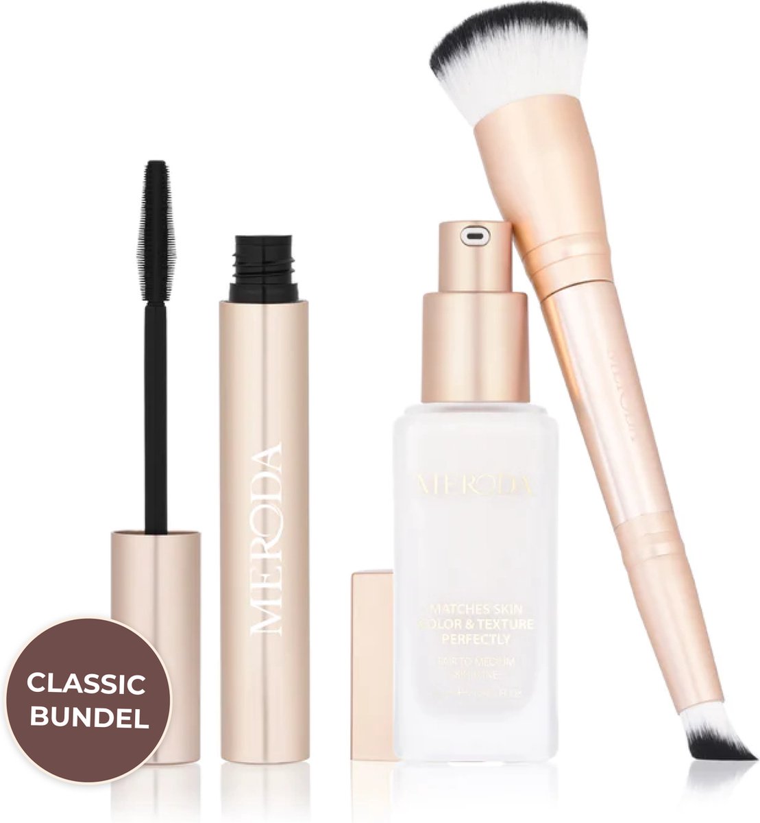 Meroda Classic Bundel - Kleurveranderende Foundation - 30ml - Incl. 2 ...