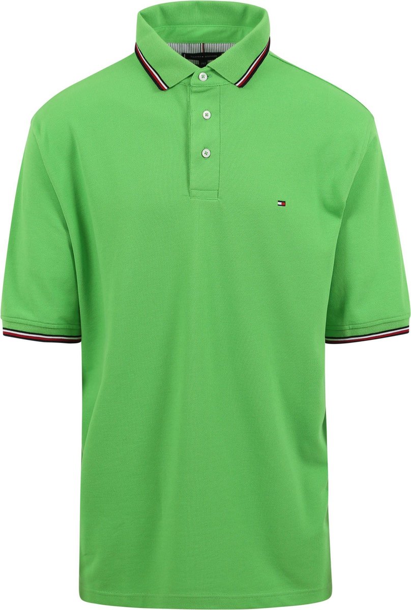 Tommy Hilfiger - 1985 Tripped Poloshirt Fel Groen - Slim-fit - Heren ...