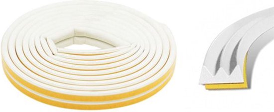 GEKO Zelfklevende tochtband profile - 1 - 3,5mm - WIT/BLANC 6M | bol
